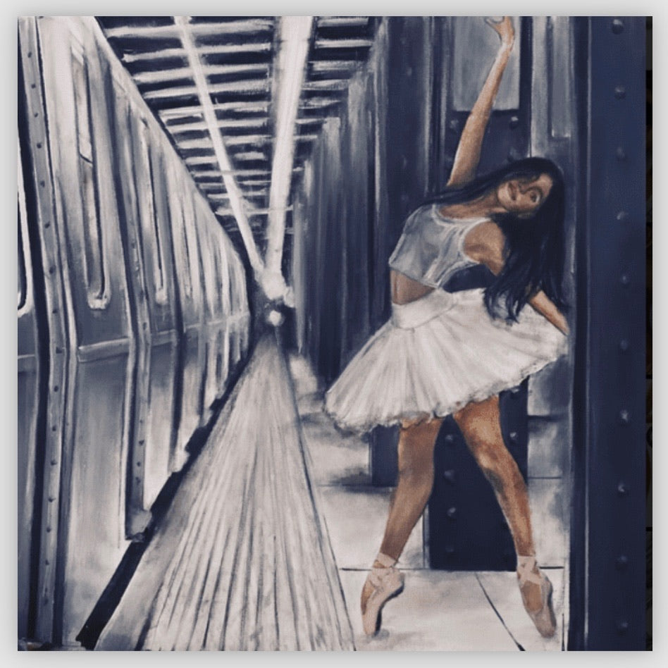 'Subway Ballet' original painting – Art by Ariana